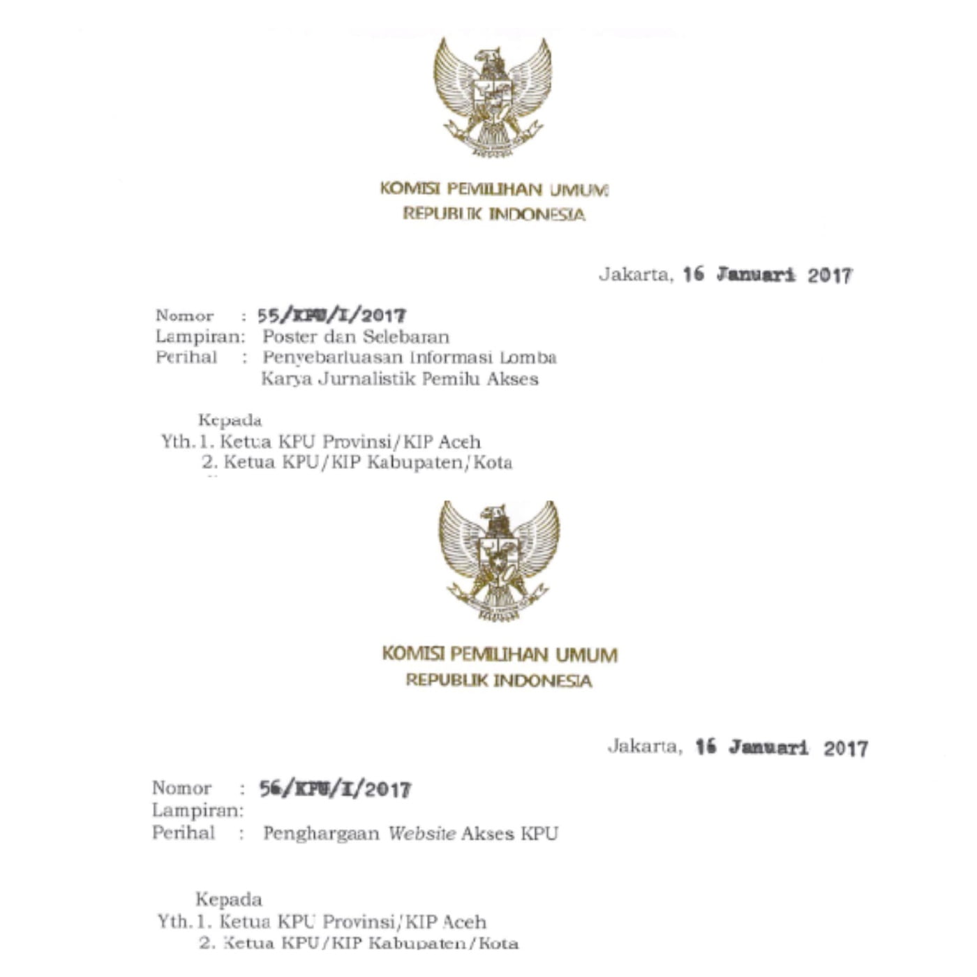 KPU’s Circular Letters on Media Competition – AGENDA – General Election ...